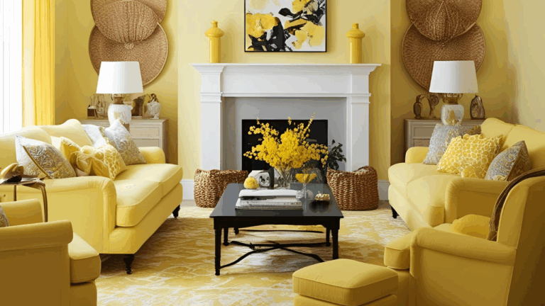 20 Yellow Living Room Decor Ideas