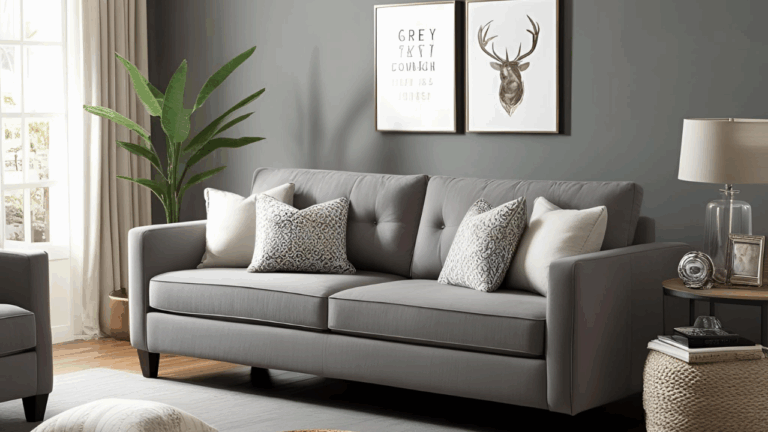 20 Grey Comfy Couch Living Room Decor Ideas