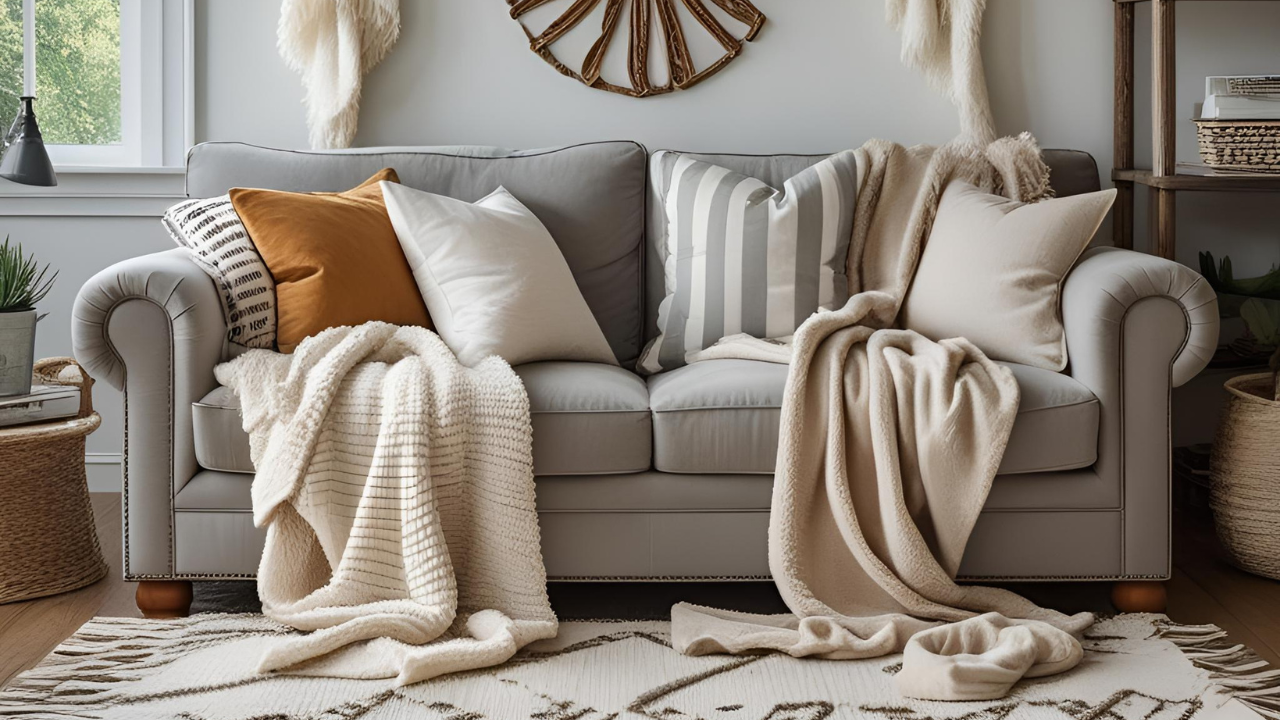 20 Comfy Couch with Blankets Decor Ideas