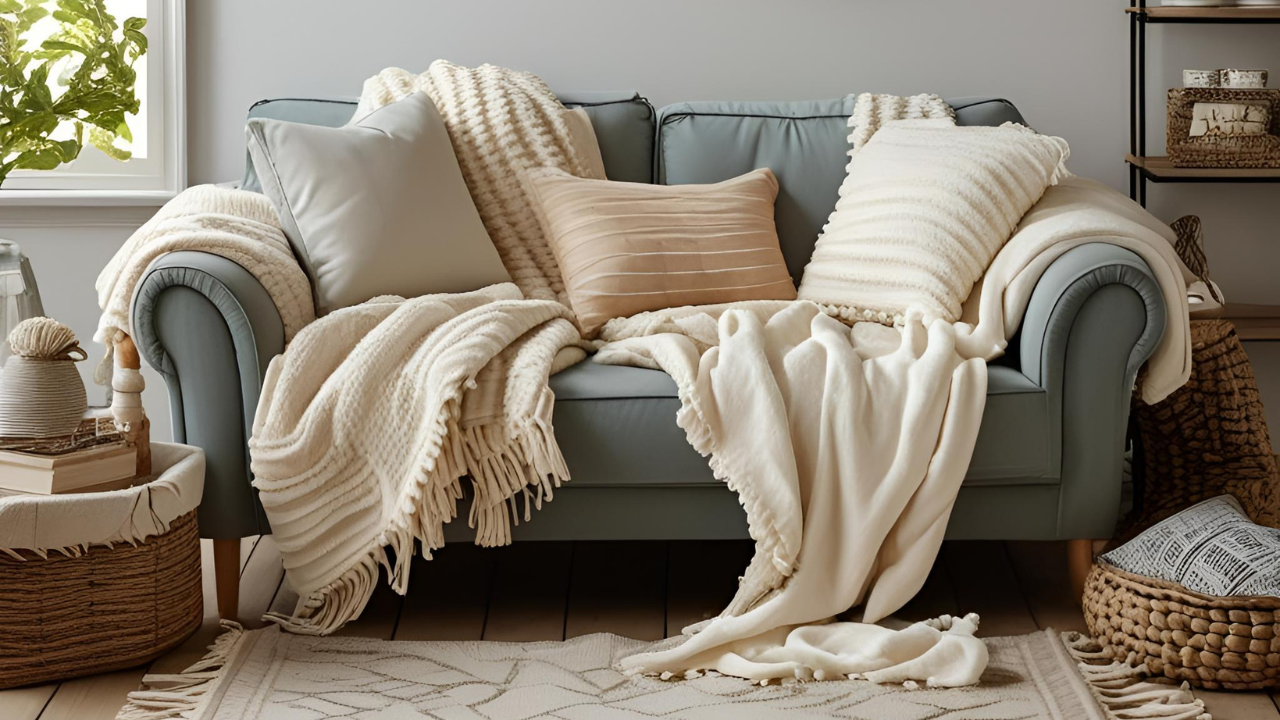 20 Comfy Couch with Blankets Decor Ideas