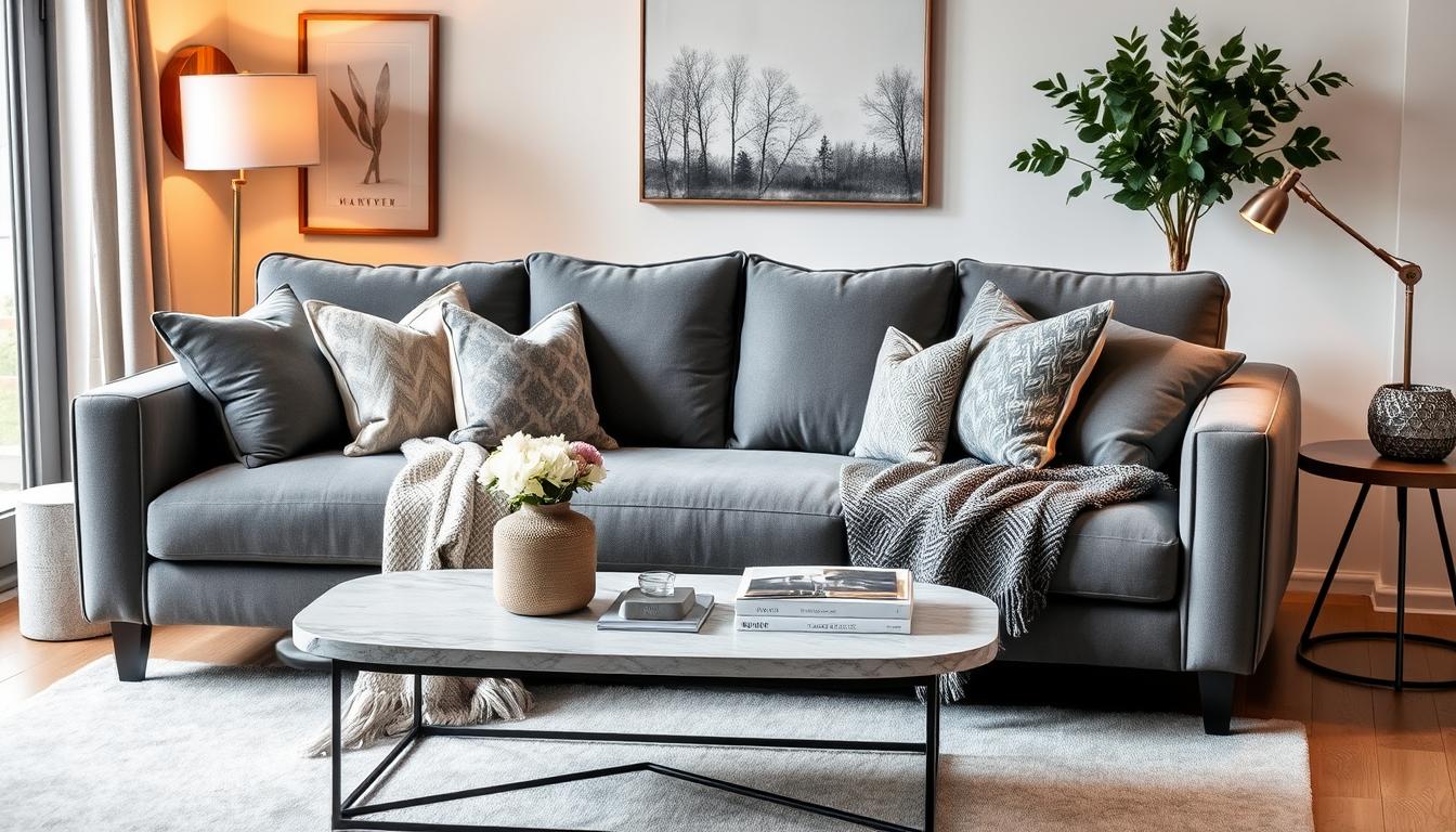 20 Grey Comfy Couch Decor Ideas - WorkFleek