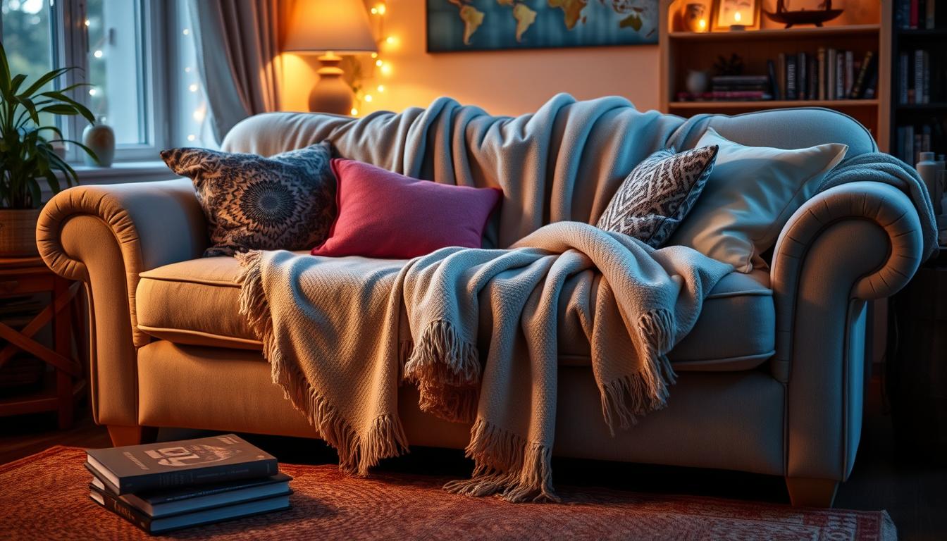 20 Comfy Couch with Blankets Decor Ideas