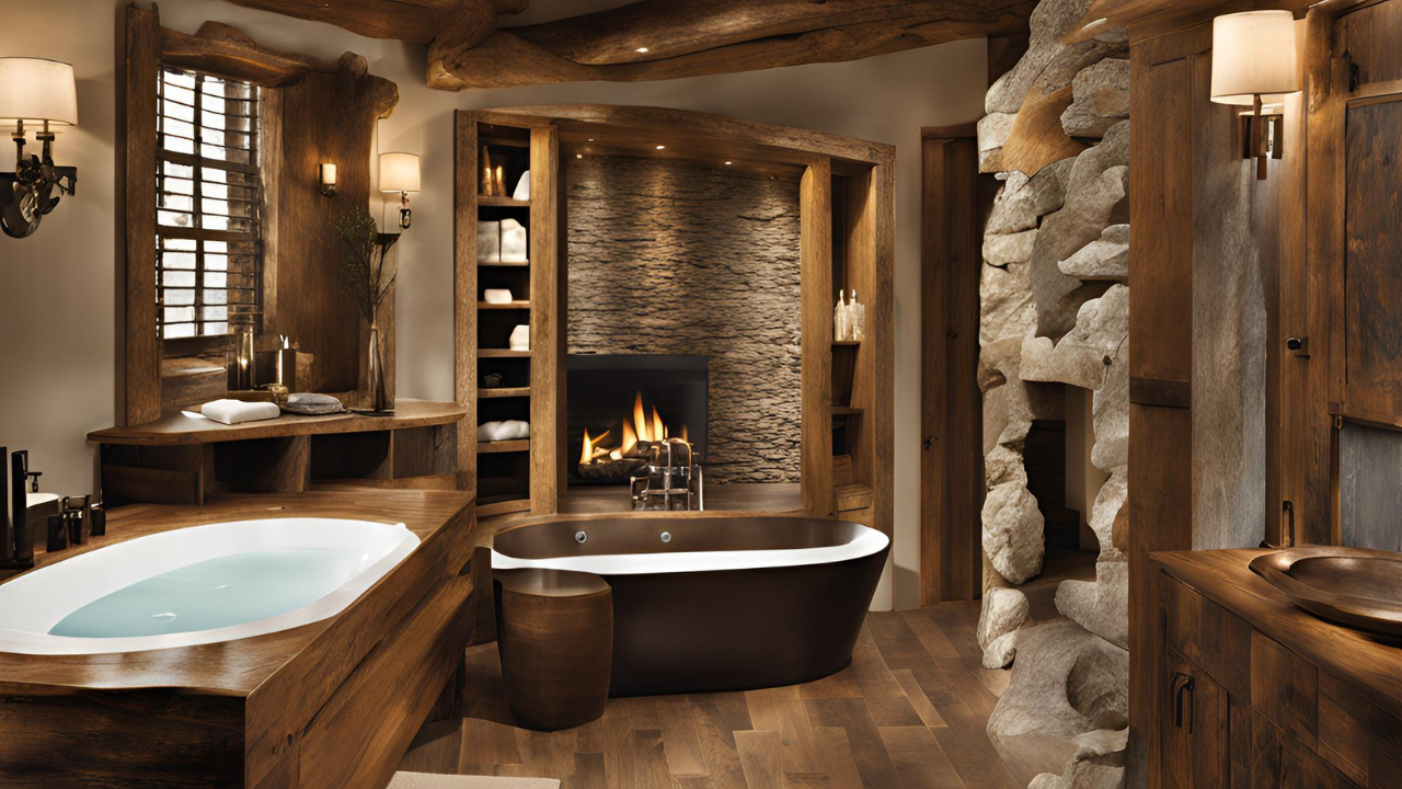 20 Rustic Luxury Bathroom Interior Design Ideas