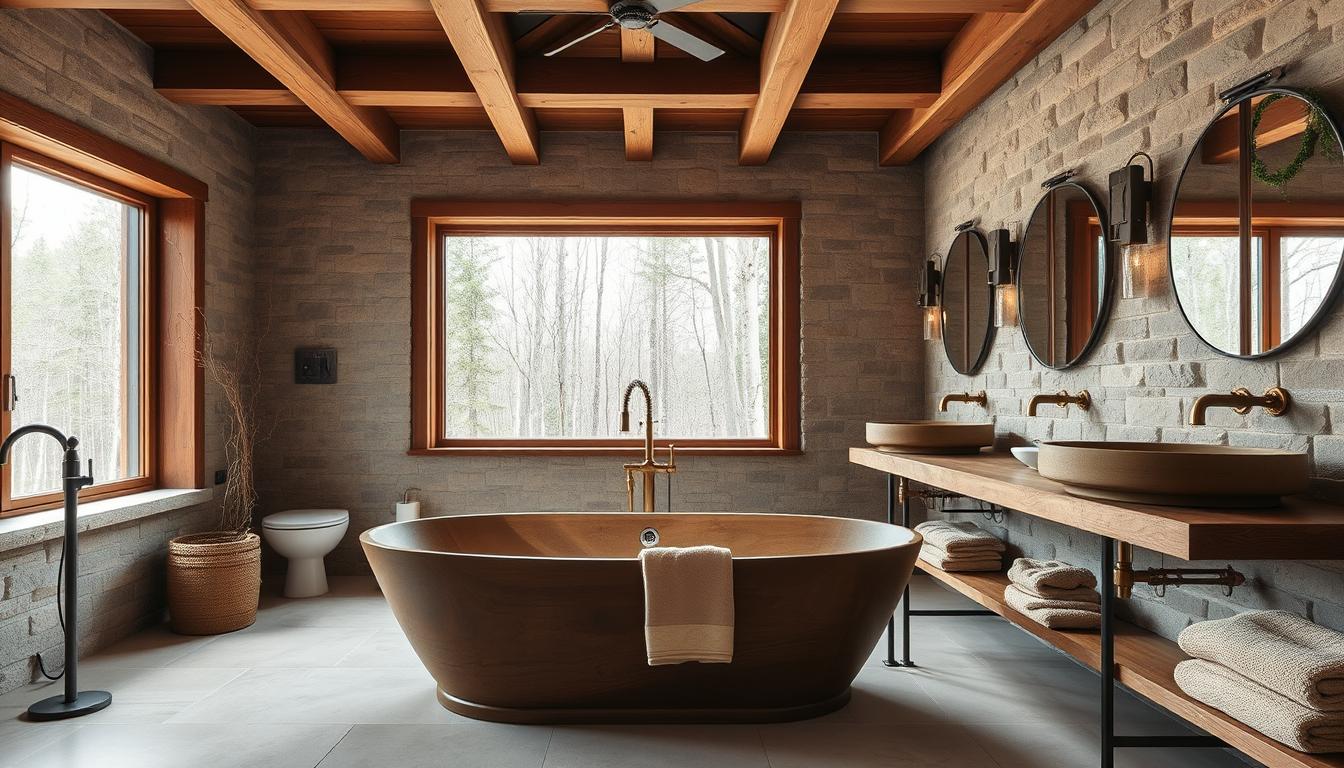 20 Rustic Luxury Bathroom Interior Design Ideas