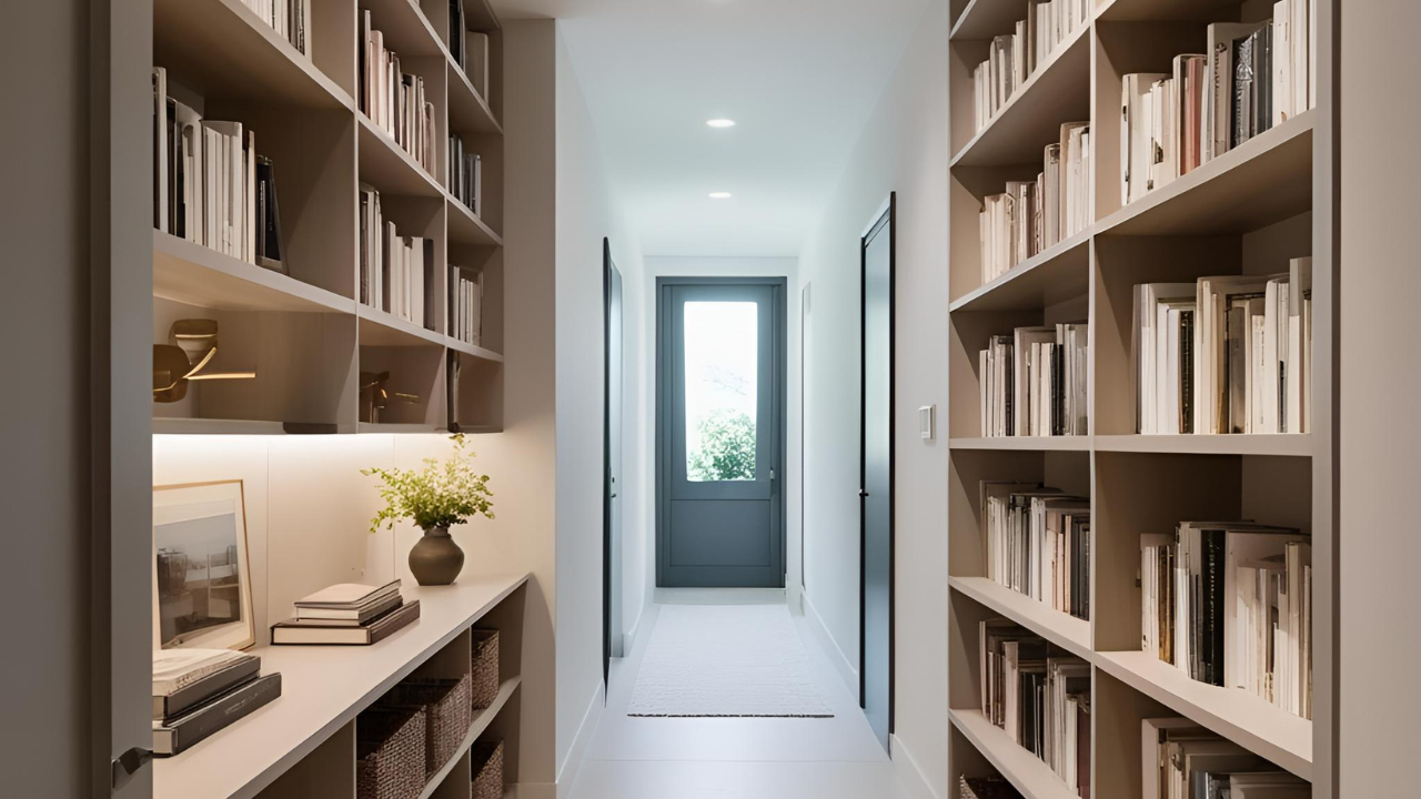 20 hallway bookshelves decor ideas - WorkFleek