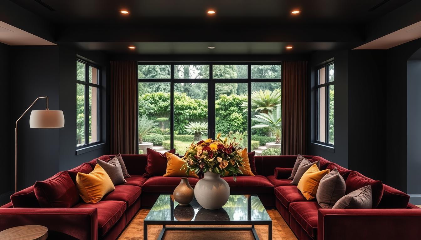 20 dark walls living room designs ideas