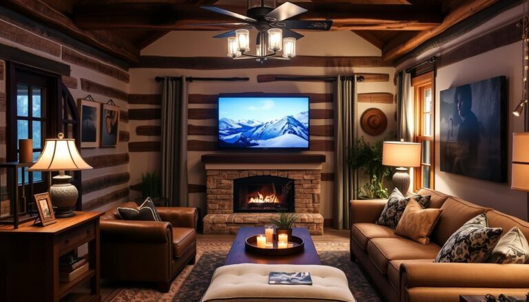 20 Rustic Living Room Inspirations for Mounted TVs