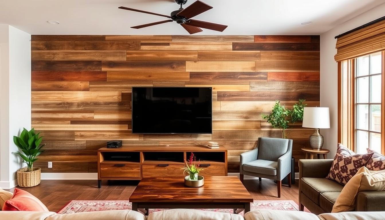 20 Rustic Living Room Inspirations for Mounted TVs