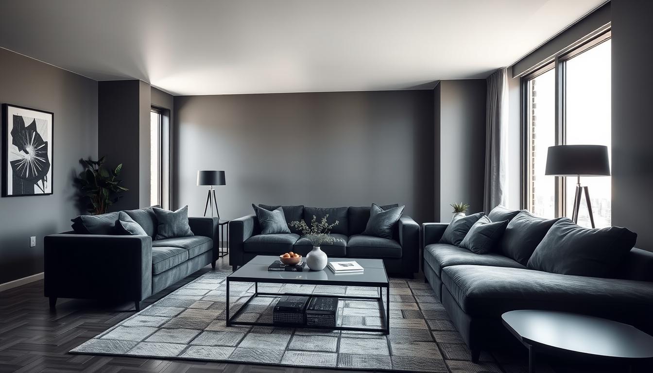 20 dark grey living room inspirations ideas