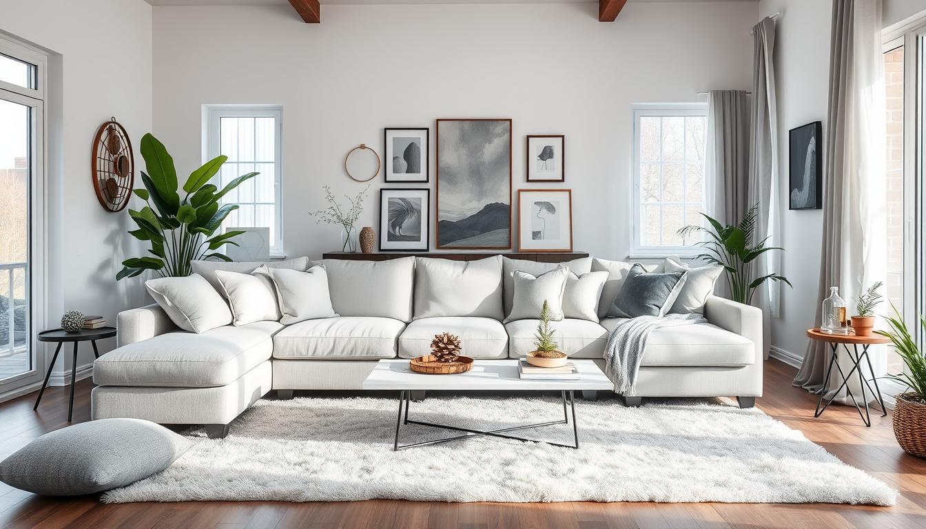 20 light grey cloud couch living room decor ideas